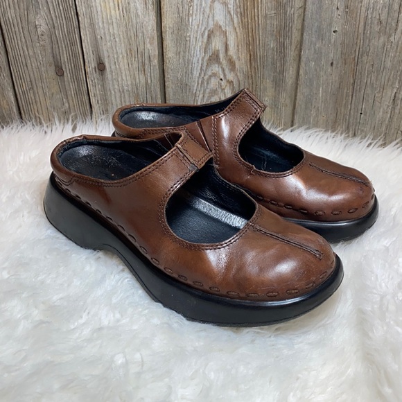 Dansko | Shoes | Dansko Brown Leather Mary Janes Clogs Mules | Poshmark